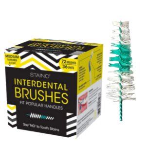 staino interdental brushes refill – ultrafine tapered brush - 36 2-brush units/box