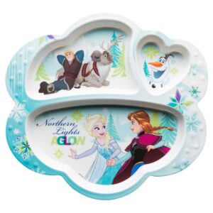 zak designs disney kids divided plates, frozen girl (fznc-0010)