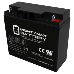 mighty max battery ml18-12 - 12v 18ah ups battery replaces werker wka12-18nb