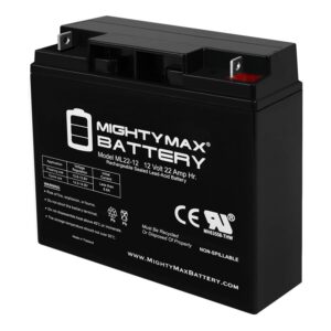 mighty max battery 12v 22ah battery replaces cb19-12, es1217, ub12200, lc-rd1217p