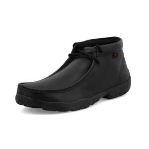 twisted x men's chukka driving moc, moc toe, soft black, 11.5 m