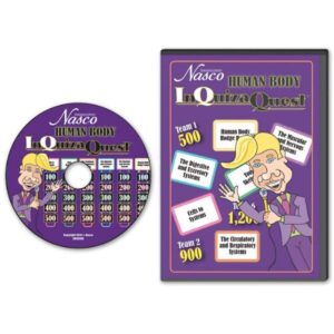 nasco sb49988 inquizaquest interactive game show style cd-rom, human body