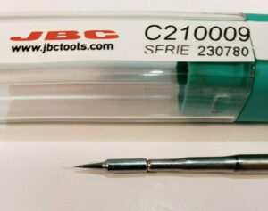 jbc soldering tip series c210, round shape, c210009/diameter 0.2 mm, straight c210009 (soldering cartridge soldering cartridge soldering tip soldering cartridge soldering cartridge t210-a ad2210 2210