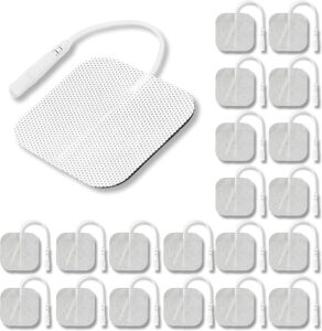 syrtenty tens unit pads 2"x2" 3rd gen reusable latex-free replacement pads electrode pads with upgraded sticky electrode pads gel and non-irritating design for muscle stimulator electrotherapy (20)