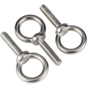 parts express stainless steel eye bolt 1/4"-20 x 1 3 pcs. eyebolt