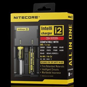 nitecore nitecore-i2-v2014-a 2014 new version universal intelligent charger for two batteries compatible with imr/li-ion, black