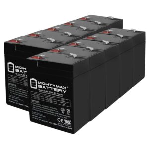 mighty max battery ml4-6 - 6v 4.5ah replacement battery for yt-645 with f1 terminal - 10 pack