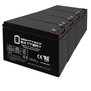 mighty max battery 12v 7ah ups replaces vision cp1270 cp 1270 mk es7-12 - 4 pack