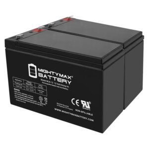 mighty max battery 12v 8ah ups battery replacement for apc back-ups es be550g - 2 pack