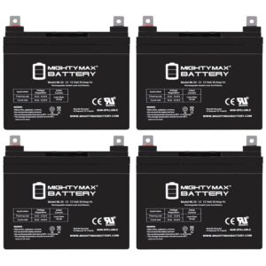 ml35-12 - 12v 35ah u1 deep cycle agm solar battery replaces 33ah, 34ah, 36ah - 4 pack