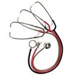 welch allyn 5079-74 lightweight double-head stethoscope, poppy red