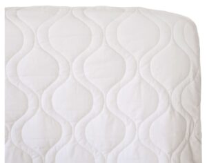 sheetworld quilted fitted square play yard mattress pad 38 x 38 for joovy room, solid white, made in usa