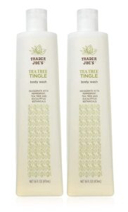 trader joe's 2 packs tea tree tingle body wash with peppermint and eucalyptus - cruelty-free