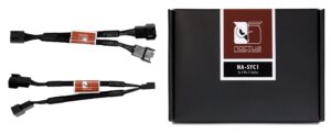 noctua na-syc1, 4 pin y-cables for pc fans (black)