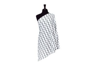 itzy ritzy breastfeeding cover and infinity nursing scarf – nursing cover can be worn as a scarf and provides full coverage while nursing baby, gray chevron