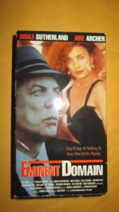 eminent domain {vhs video} 1992 edde entertainment #ed0249 donald sutherland & anne archer