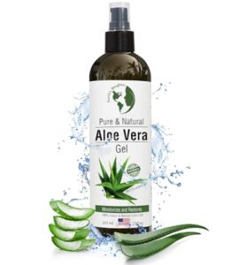 earth's daughter organic aloe vera gel from 100% pure and natural cold pressed aloe – moisturizes - great for face - hair- sunburn - aftershave - bug bites - 12 oz.