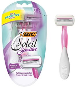 bic soleil glow razors, 3 count