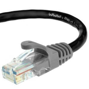 mediabridge cat6 ethernet patch cable (25 ft) rj45 connectors with gold plated contacts (10gbps)