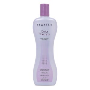 biosilk color therapy cool blonde shampoo, protects highlighted & lightened hair to help balance brassy tones, sulfate, paraben & cruelty-free, 12 oz