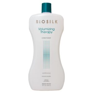 biosilk volumizing therapy conditioner, adds volume & body while moisturizing & conditioning hair, sulfate, paraben & cruelty-free, 34 oz