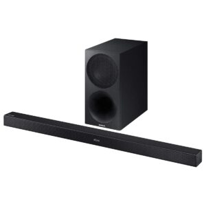 samsung 2.1 channel 290 watt soundbar with wireless subwoofer, bluetooth, hdmi, usb, optical audio - hw-hm45c - free hdmi cable