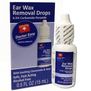 doctor easy wax-rx ear wax removal drops .5 ounce, white/blue