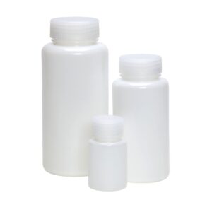 azlon bwh1000pn plastic, bottle, wide mouth, hdpe, 1000 ml (pack of 5)