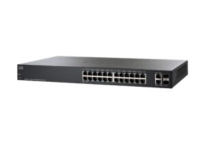 cisco sg220-26-k9 26-port gigabit smart plus switch, black