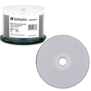 verbatim 97338 bd-r 25gb 6x white hub thermal (97338)