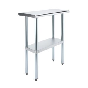 14" x 30" amgood stainless steel work table | metal kitchen food prep table | nsf | commercial & residential kitchen laundry garage utility bench