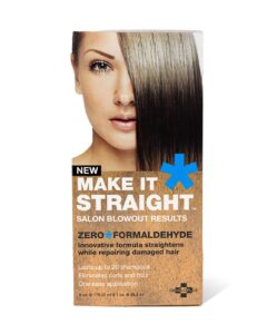 make it straight blowout spray, straighten hair, eliminate curls, and protect against heat damage, enjoy salon blowout results with smooth, sleek hair, free from formaldehyde