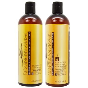 dominican magic hair follicle anti-aging shampoo & treatment 15.87oz duo "set"