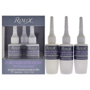 roux collagen leave in treatment, anti aging ampolletas 07 anti-aging extra volume formula, 3 count, .5 fl oz each