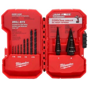 milwaukee step drill bit kit (10-piece) -48-89-9222