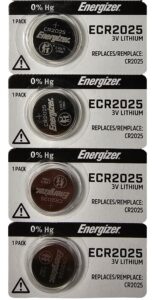 [ pack of 4 ] energizer cr2025 3v lithium coin cell battery dl2025 ecr2025 cr 2025