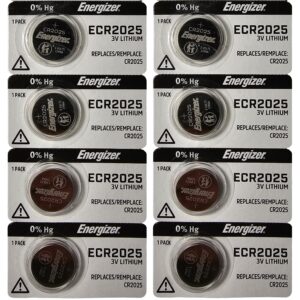 cr2025 battery (8 pcs) -energizer 3v lithium coin cell battery dl2025 ecr2025 cr 2025