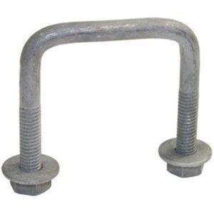 galvanized square u-bolts [set of 4] size: 3.19" h x 3.06" w x 0.5" d