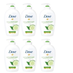 dove caring hand wash, fresh touch cucumber & green tea, 8.45 fl oz (pack of 6)