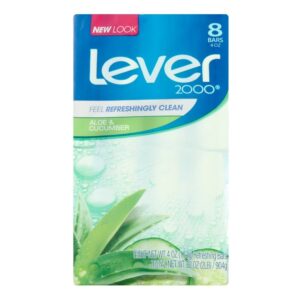 lever 2000 bar soap, aloe & cucumber, 4 oz bars, 8 ea