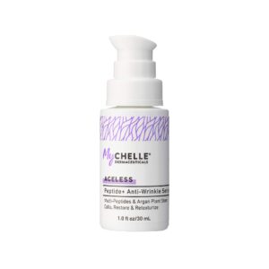 mychelle dermaceuticals peptide+ anti-wrinkle serum - anti-aging serum with peptides & argan plant stem cells to help restore skin & help reduce the appearance of fine lines and wrinkles