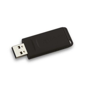 verbatim 98698 64 gb slider usb drive - black