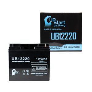 replacement for sealake fm12170 battery - replacement ub12220 universal sealed lead acid battery (12v, 22ah, 22000mah, t4 terminal, agm, sla)