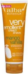 alba botanica, moisturizing cream shave oz, na, mango vanilla, 8 ounce