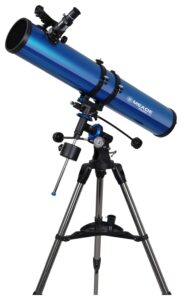 meade instruments 216004 polaris 114eq reflector telescope, metallic blue