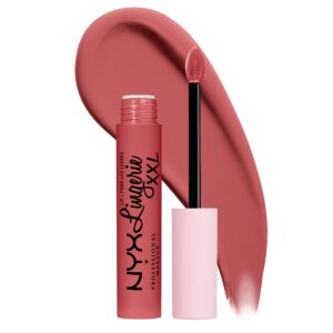 nyx professional makeup lip lingerie xxl matte liquid lipstick - xxpose me (peach pink)