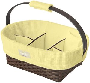 munchkin sarabear portable diaper caddy, yellow waffle