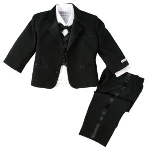 spring notion baby boys' black classic fit tuxedo set, no tail 6