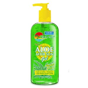 lucky super soft aloe vera after sun gel, 12 ounce