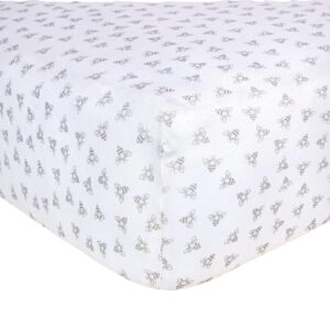 burt's bees baby essential organic cotton fitted crib sheet, breathable for boy girl standard crib & toddler mattresses